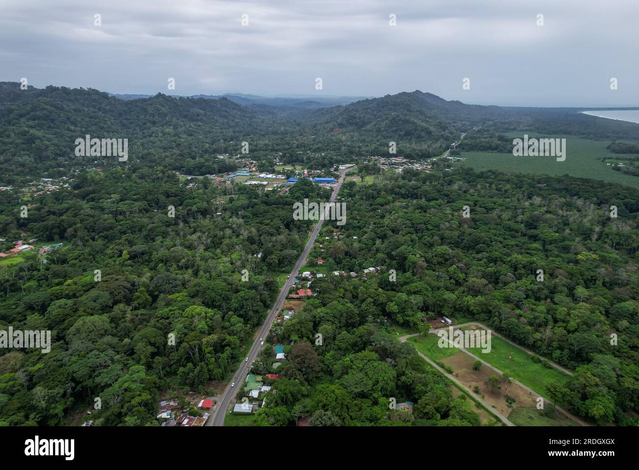 Beautiful aerial view of the Costa Rica Rainforest in the Talamanca ...
