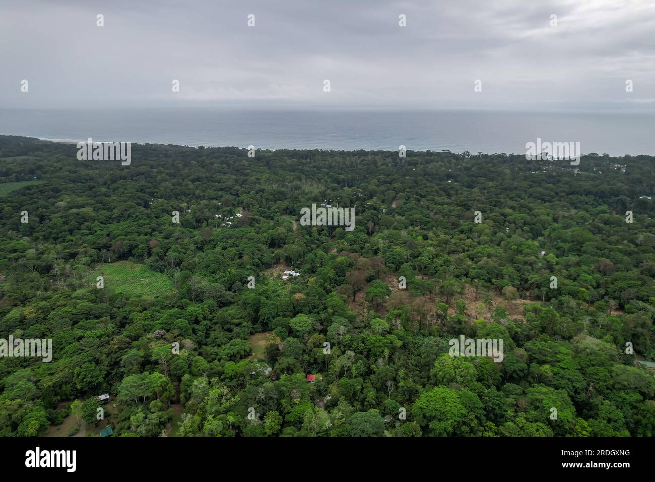 Beautiful aerial view of the Costa Rica Rainforest in the Talamanca ...