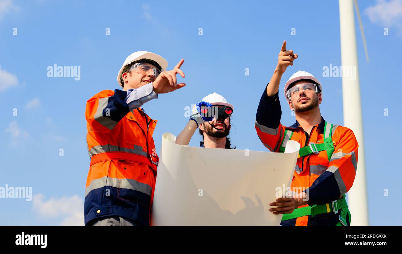 Engineer working with confident. Worker outdoor working. Mega project ...