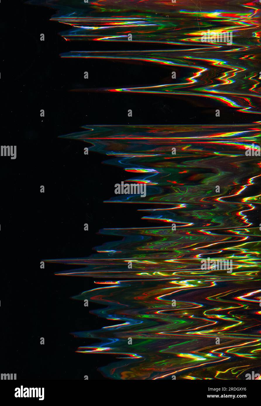 Colorful light glitch vibration interference noise Stock Photo - Alamy