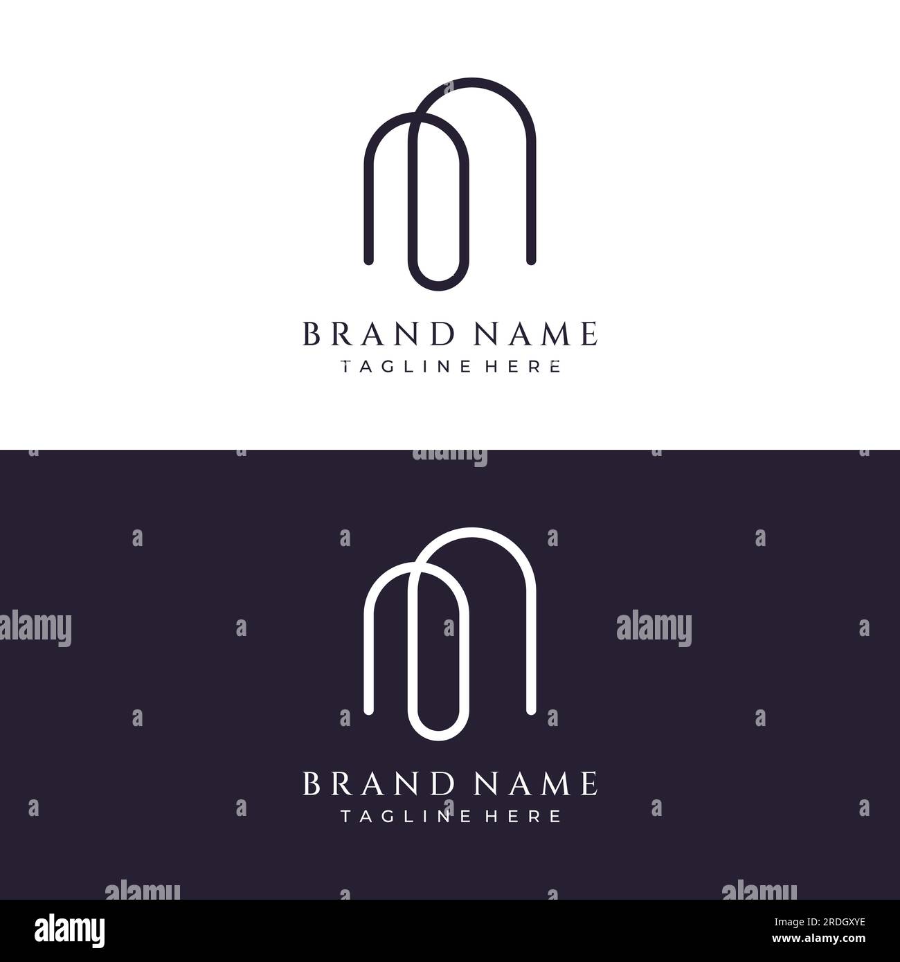 Abstract element of arch line vector logo, for the construction of ...