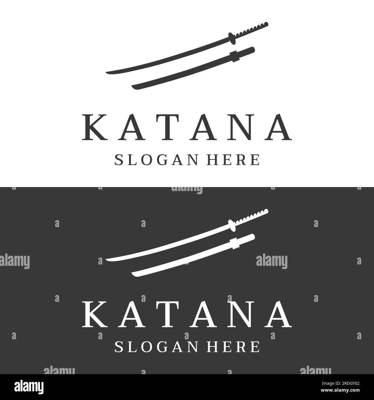 Vintage japanese samurai katana sword logo,japanese heritage sword ...