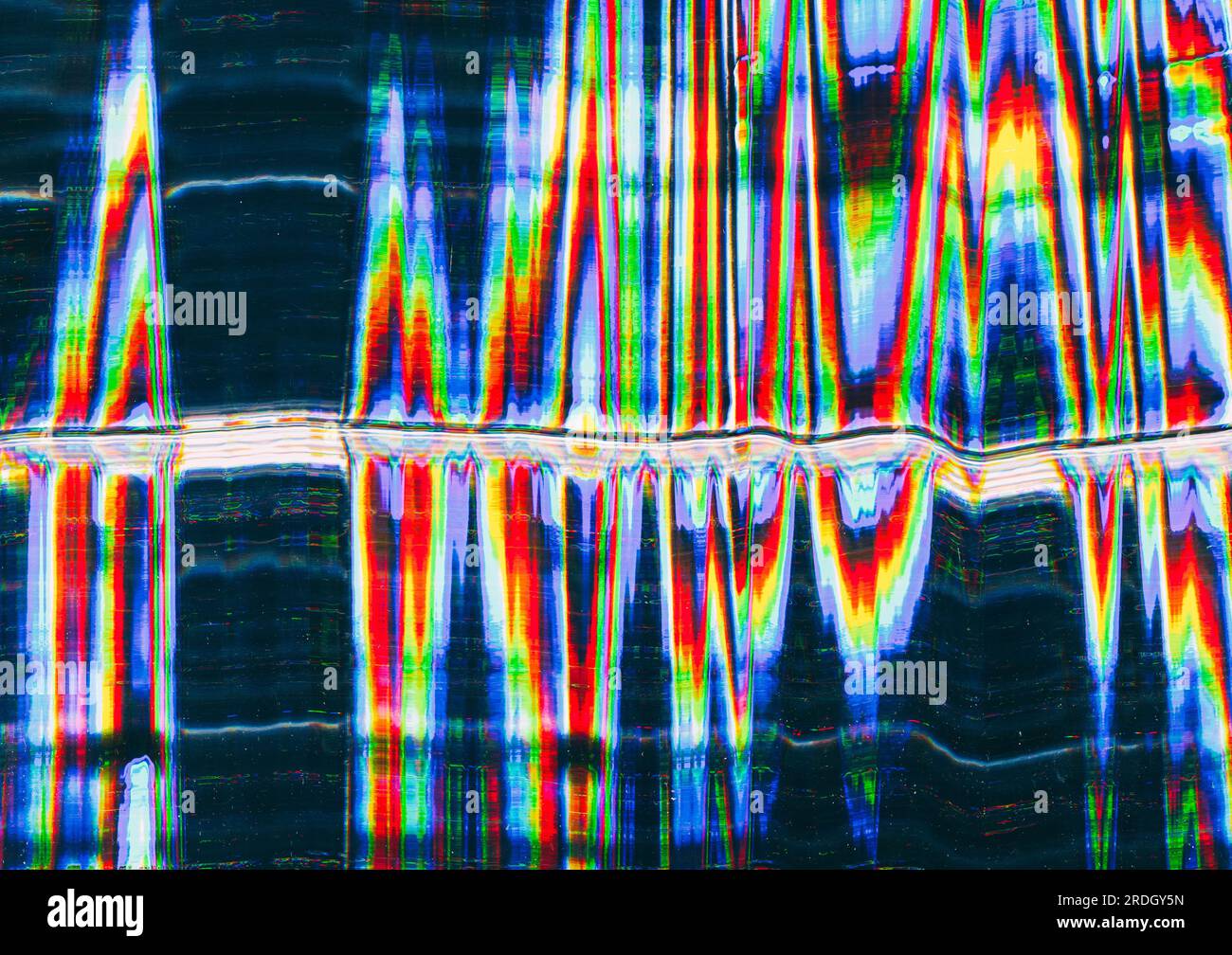 Damaged screen glitch distortion vhs noise neon Stock Photo - Alamy