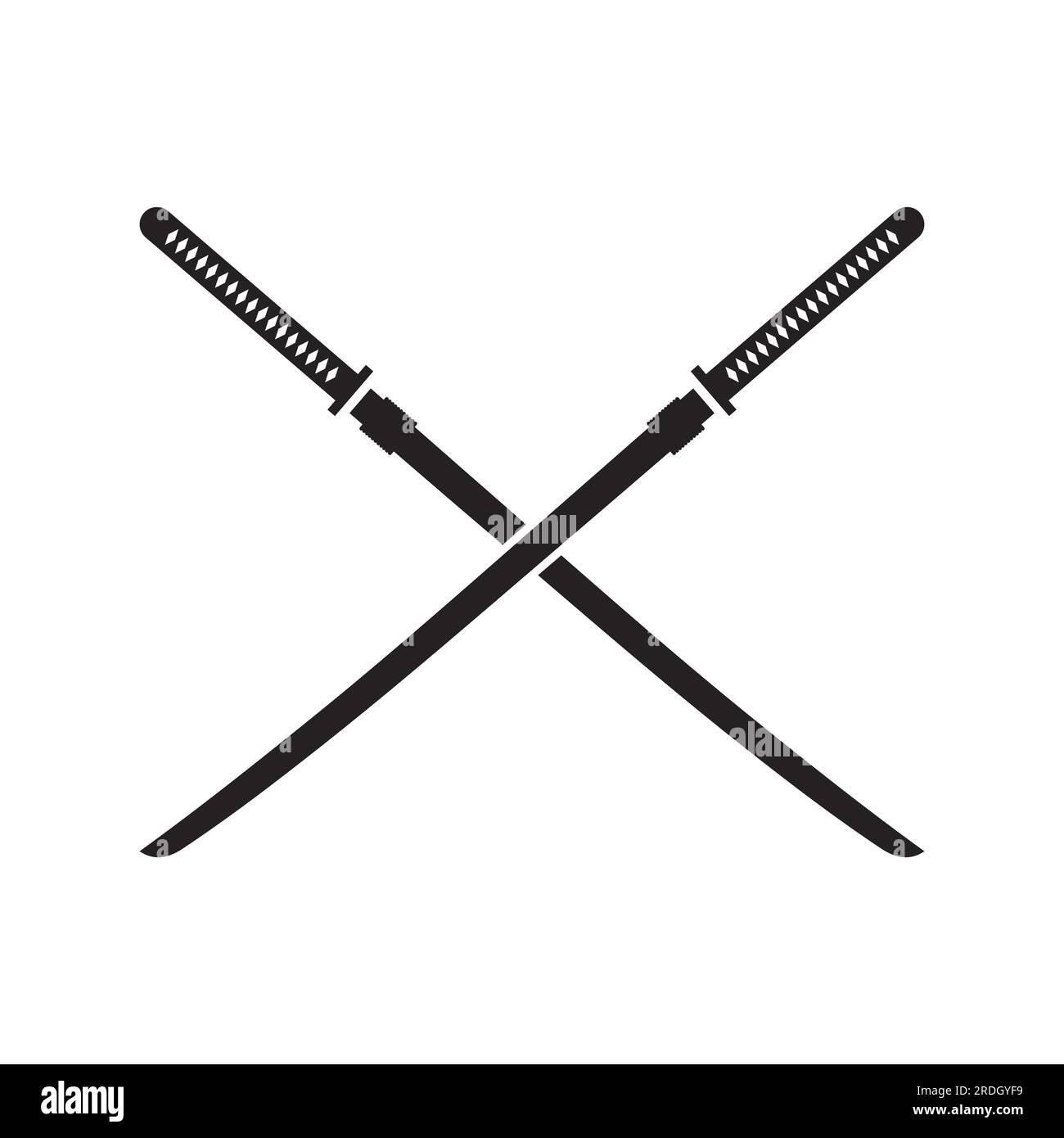 Japanese Katana Sword Drawing Black And White Samurai Katana Sword