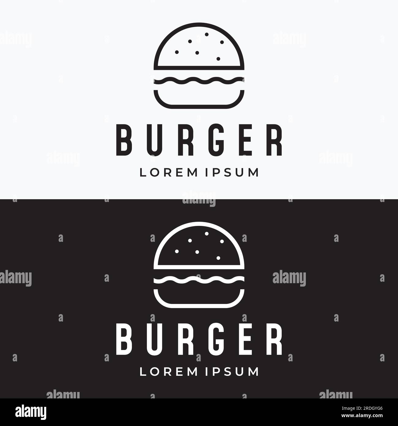 Burger logo,restaurant emblem,cafe,burger label and factory.Fast food ...