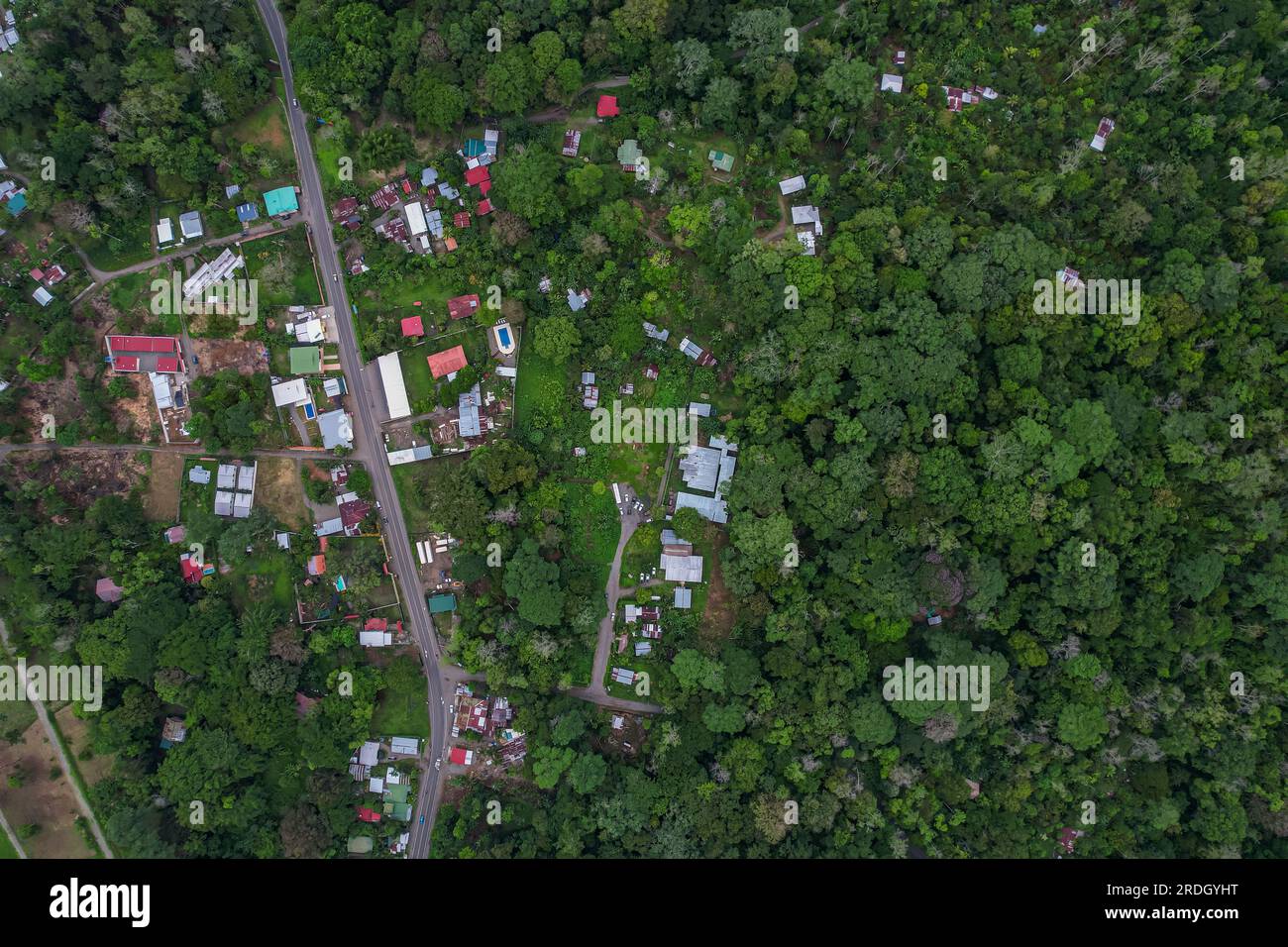 Beautiful aerial view of the Costa Rica Rainforest in the Talamanca ...
