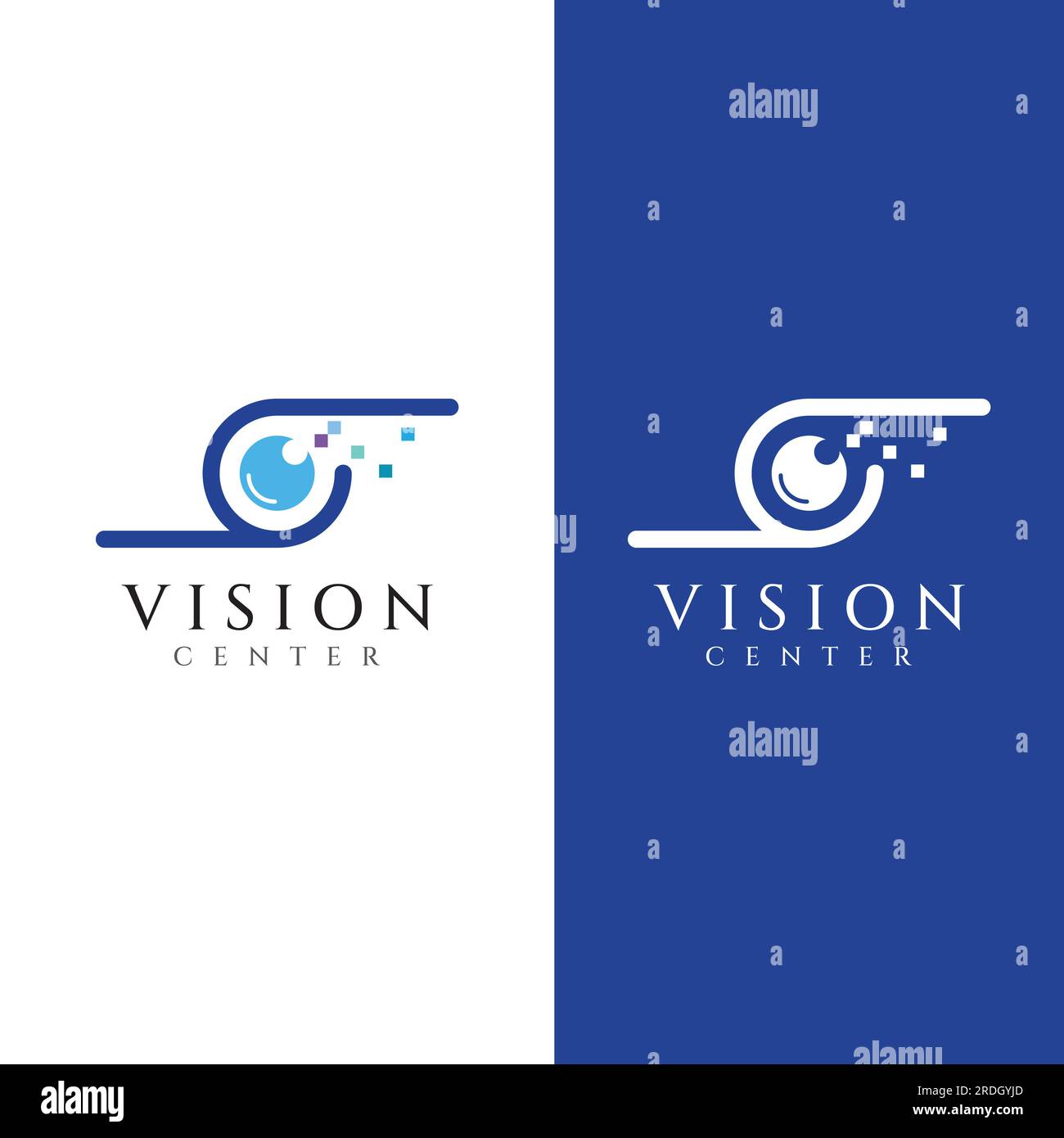 Modern colorful abstract Logo vision, digital vision, optical vision ...