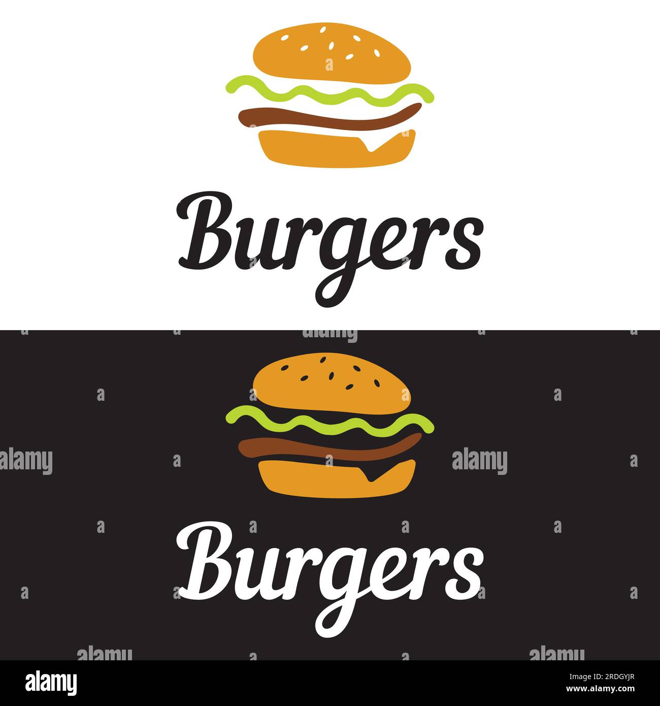 Burger logo,restaurant emblem,cafe,burger label and factory.Fast food ...