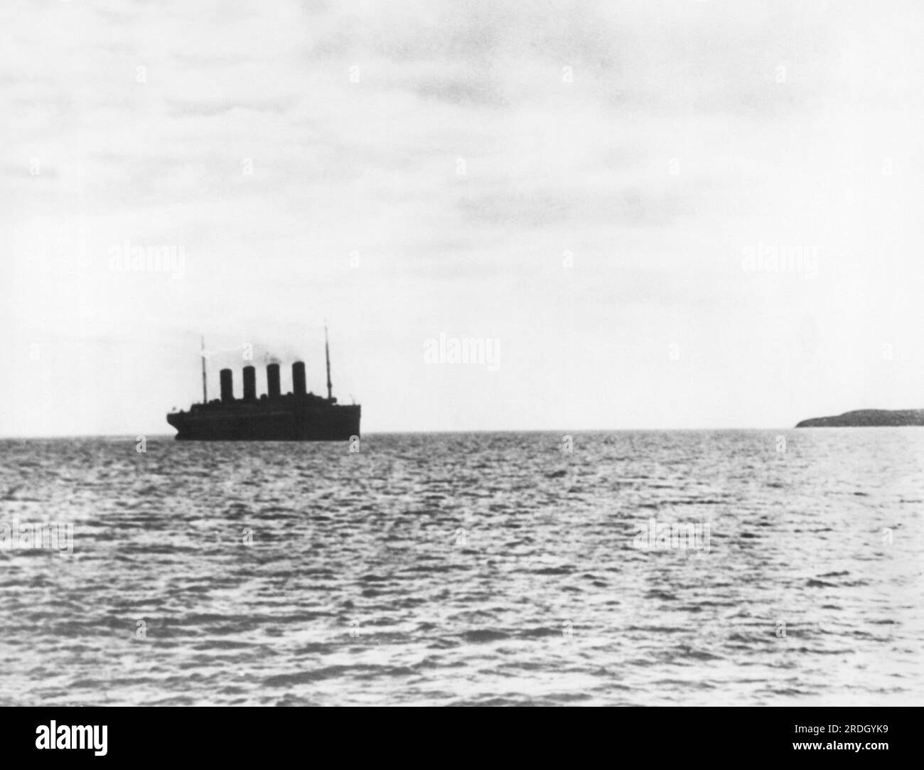 Queenstown, Ireland: April 10, 1912 The White Star Line passenger ship ...