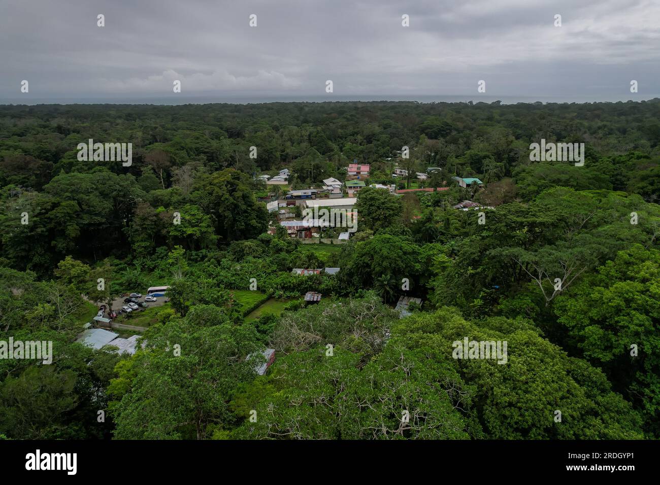 Beautiful aerial view of the Costa Rica Rainforest in the Talamanca ...