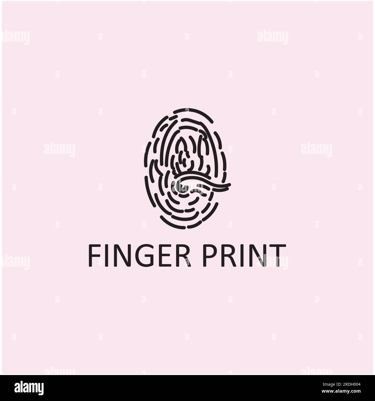 fingerprint icon, with simple and modern logo illustration Stock Vector ...