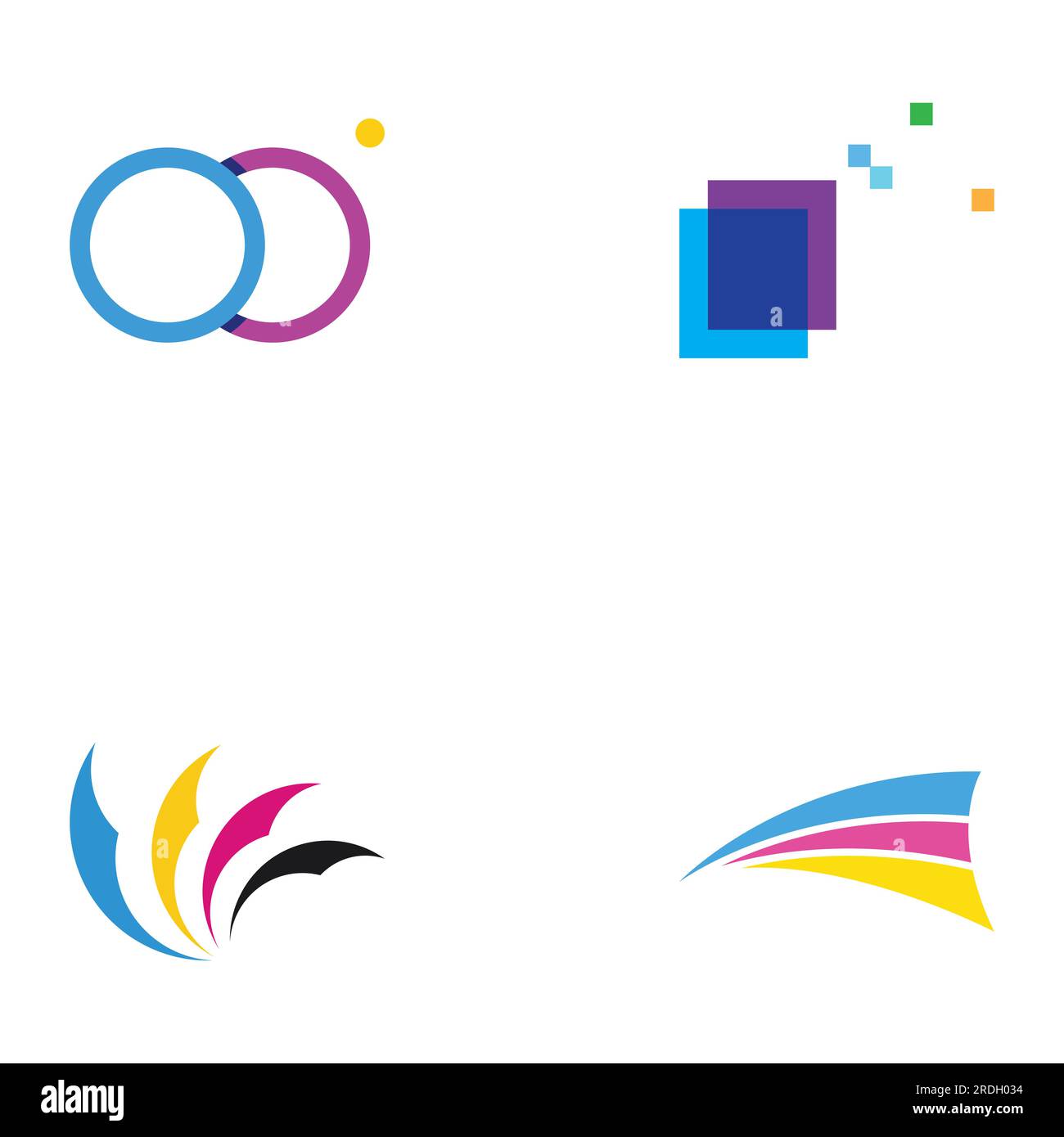 Abstract colorful logo digital printing, printing services, media ...