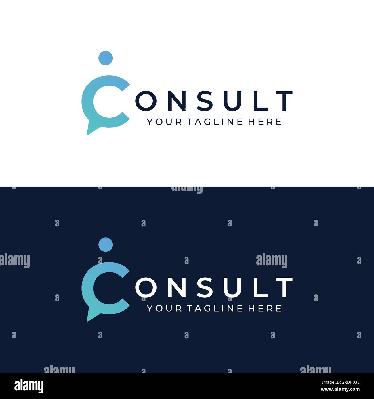 Consultation logo with bubble chat sign, infinity consultation ...