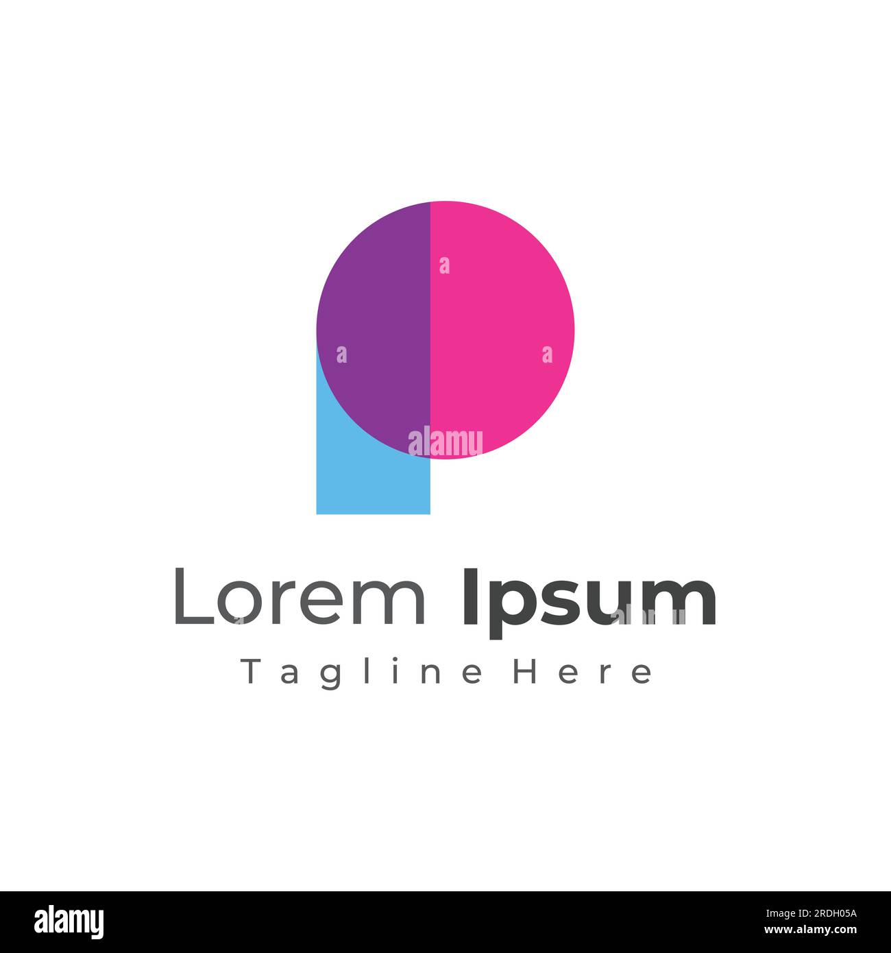 Abstract logo element initial letter P monogram. A luxurious, elegant ...