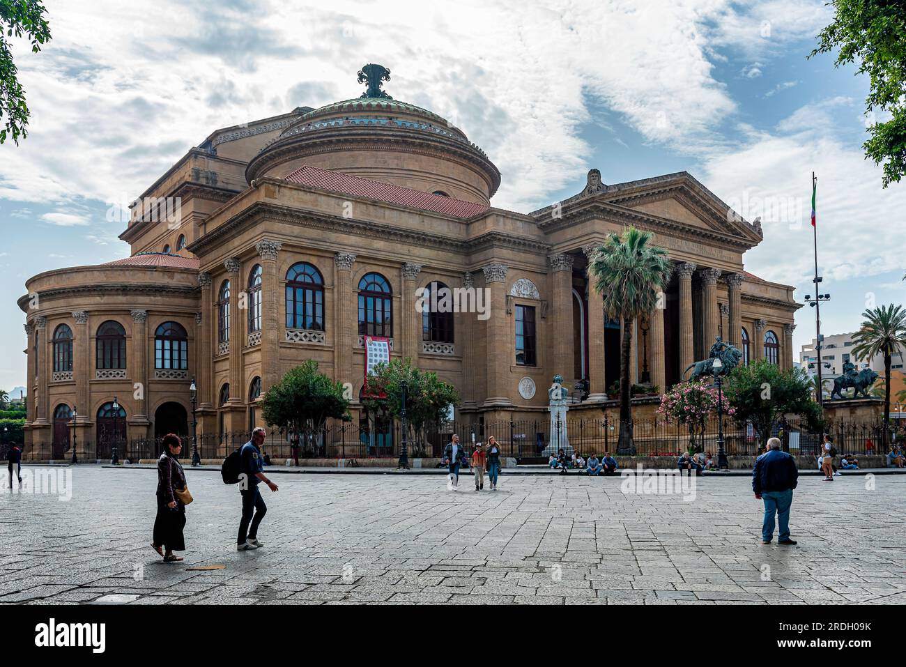 Palermo, Italy - May 18, 2023: Teatro Massimo, Opera House. Famous ...