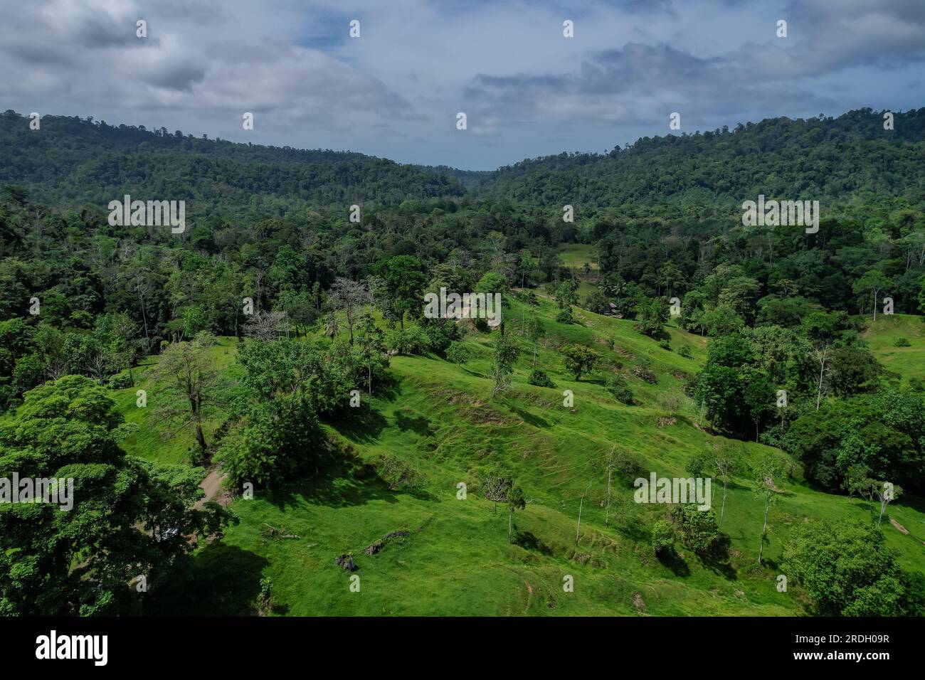 Beautiful aerial view of the Costa Rica Rainforest in the Talamanca ...
