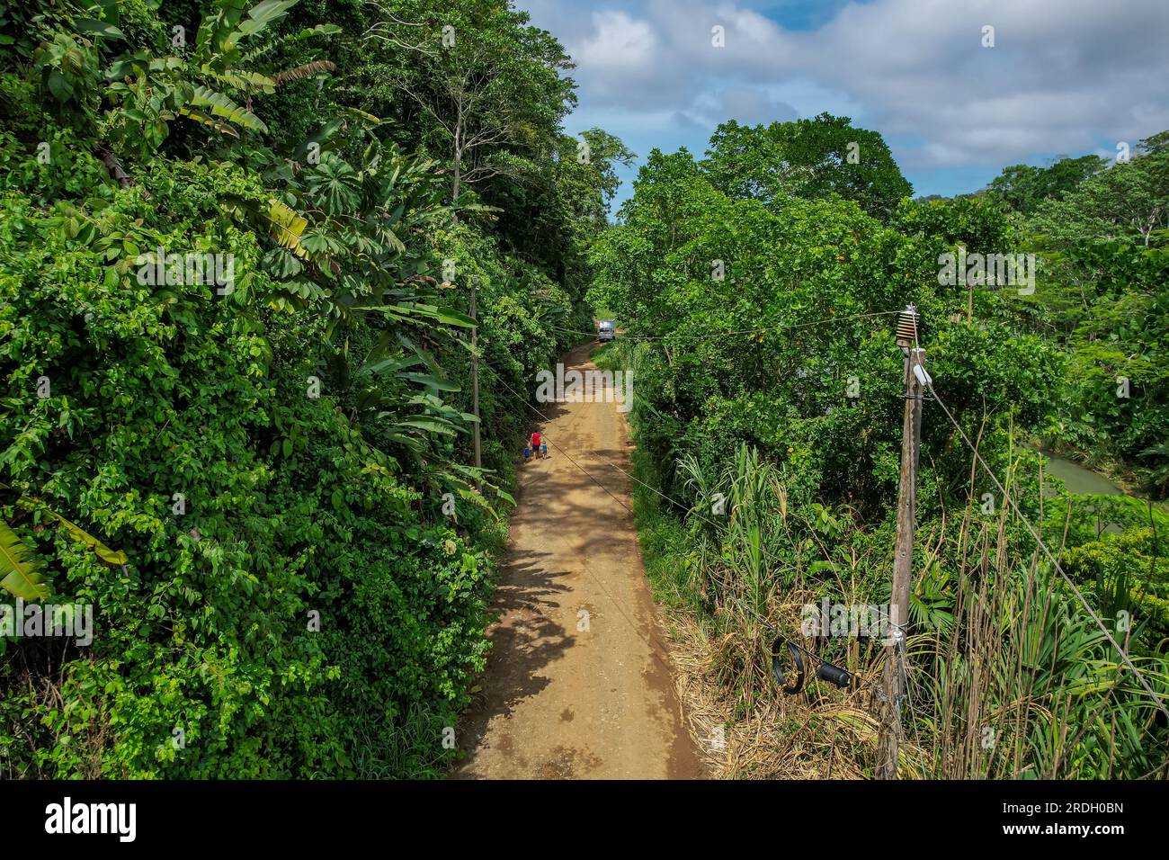 Beautiful aerial view of the Costa Rica Rainforest in the Talamanca ...