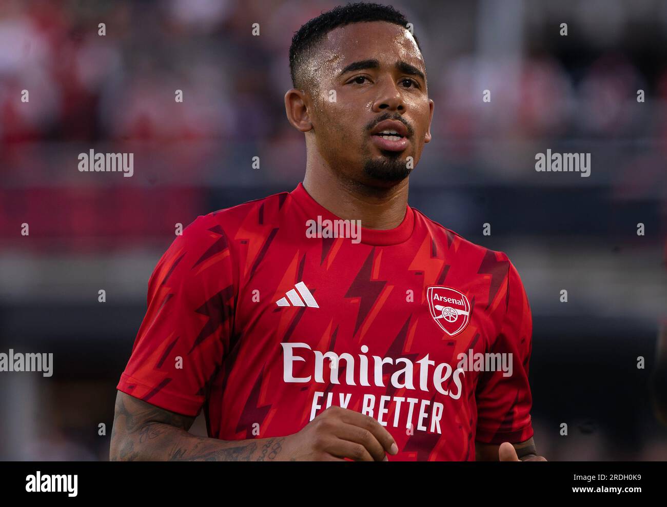 Arsenal player Gabriel Jesus before the 2023 MLS All-Star game Stock ...