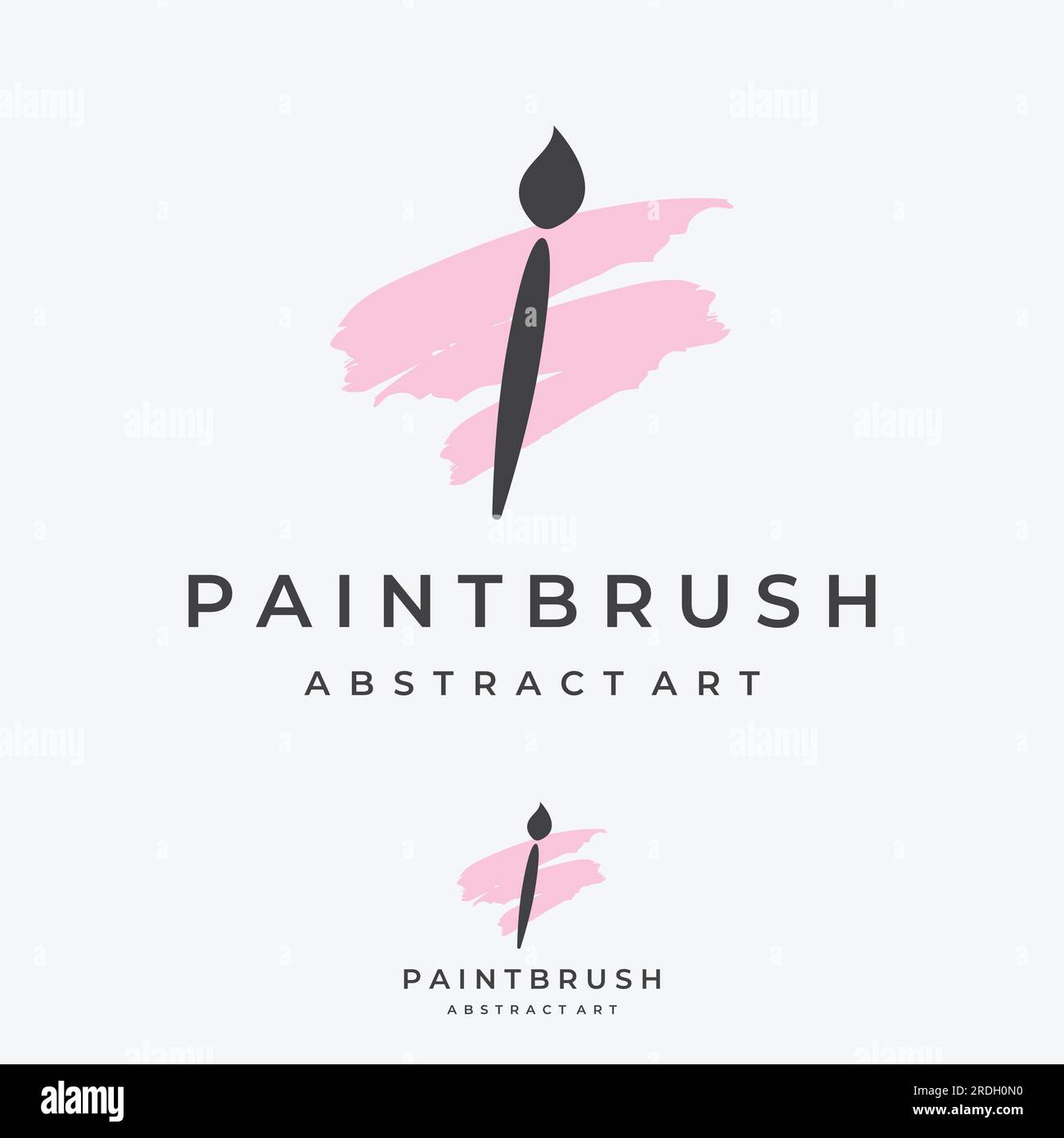 Abstract logo creative design of paintbrush and house paint.With brush ...