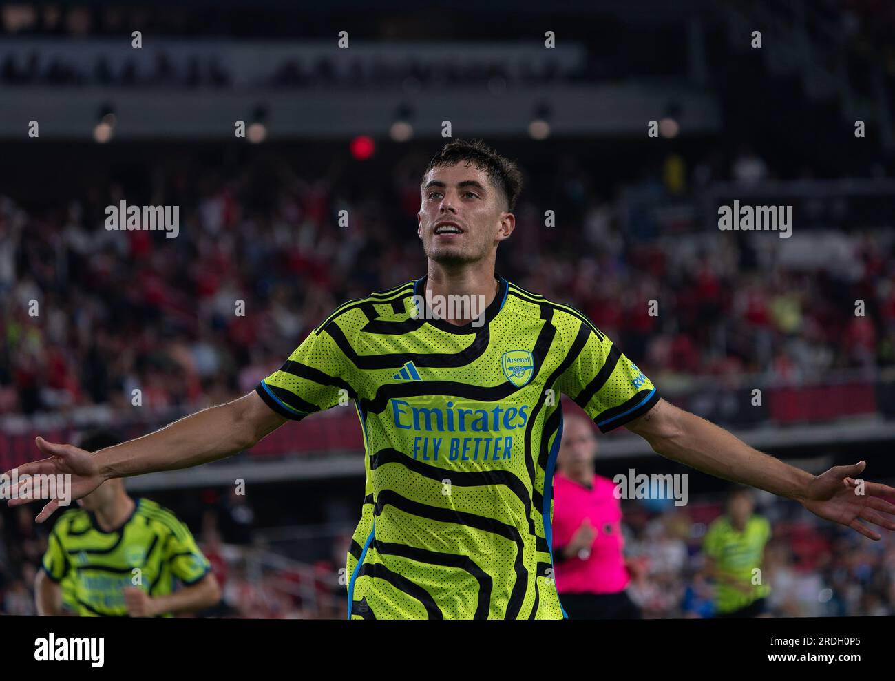 Arsenal midfielder Kai Havertz (29) after scoring during the 2023 MLS ...