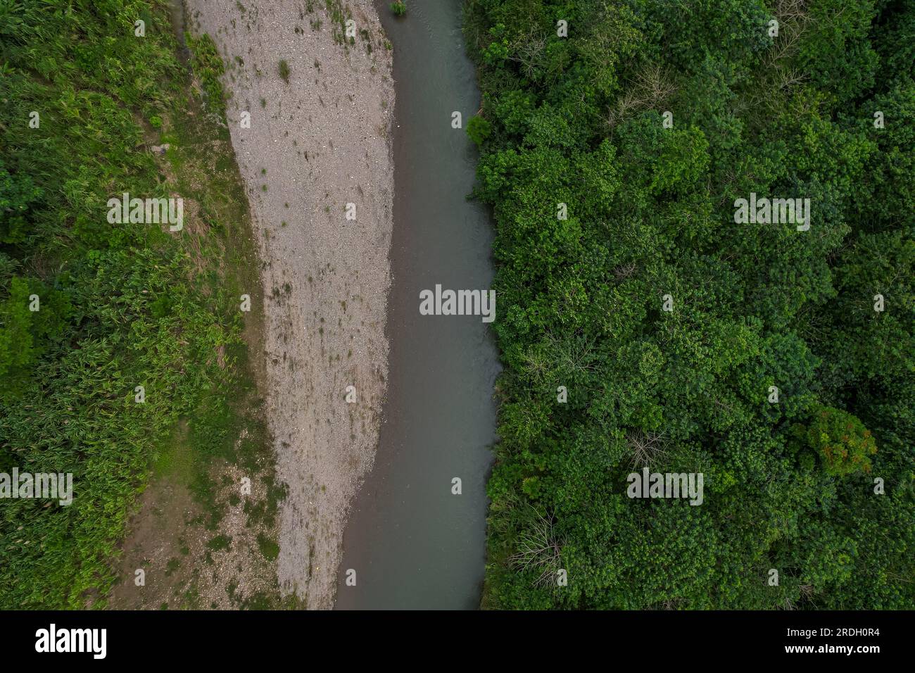 Beautiful aerial view of the Costa Rica Rainforest in the Talamanca ...