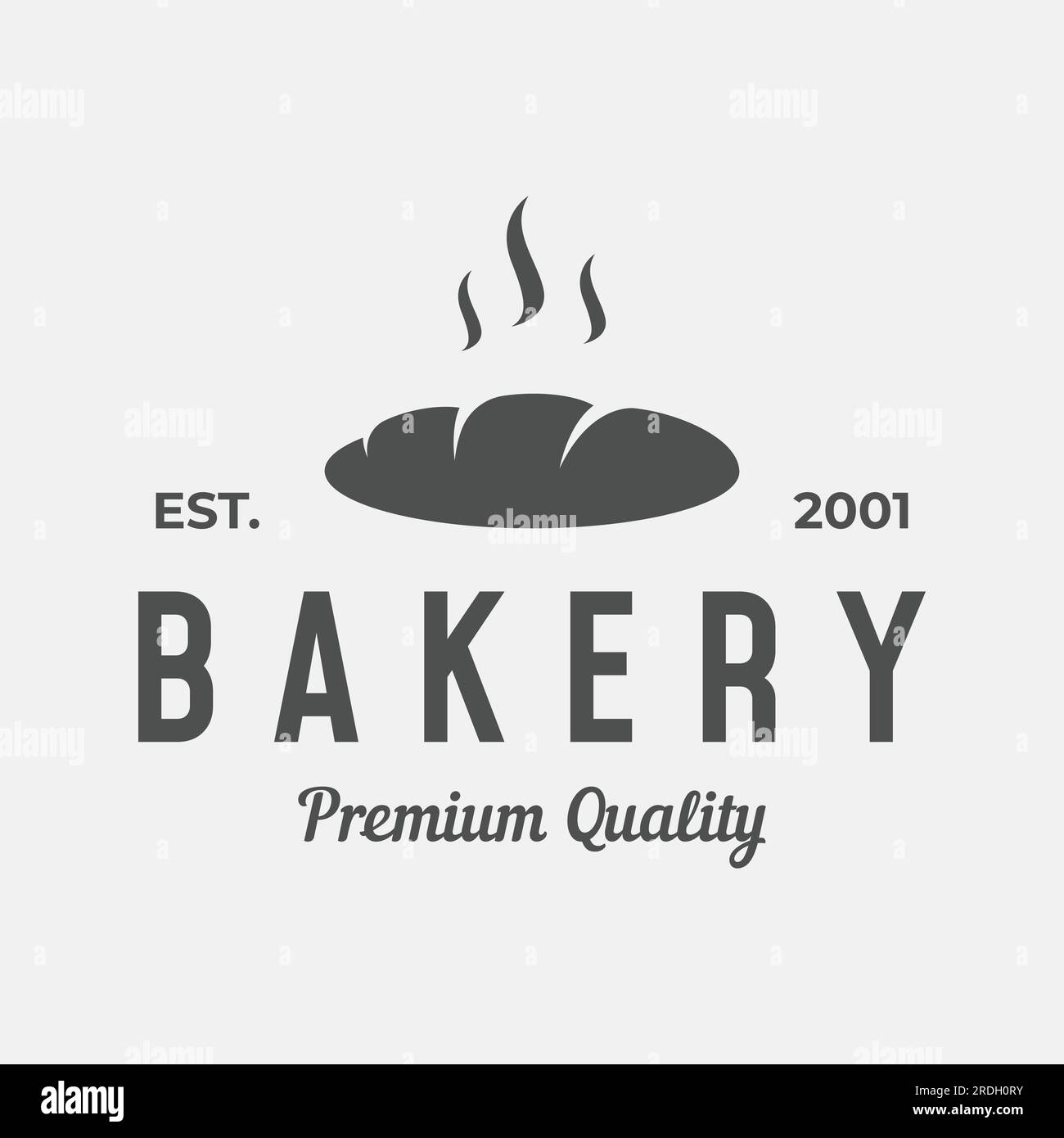 Retro wheat bread logo template. Badge for bakery, home made bakery ...