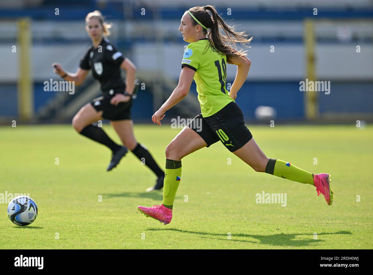 La Louviere, Belgium. 21st July, 2023. Tereza Cerna (10) of Czechia pictured during a female ...