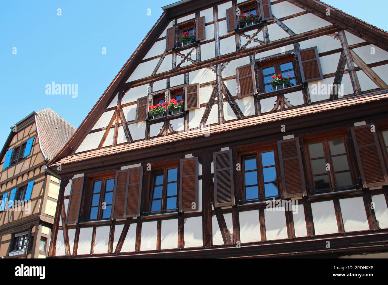 half-timbered houses in obernai in alsace (france Stock Photo - Alamy