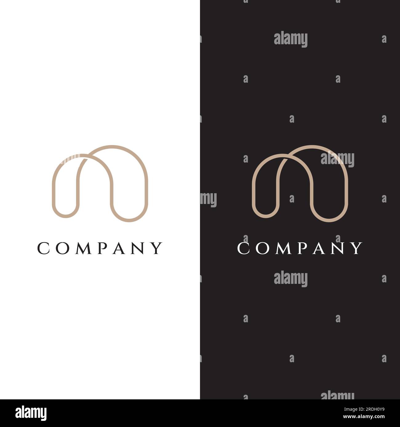 Abstract element of arch line vector logo, for the construction of ...