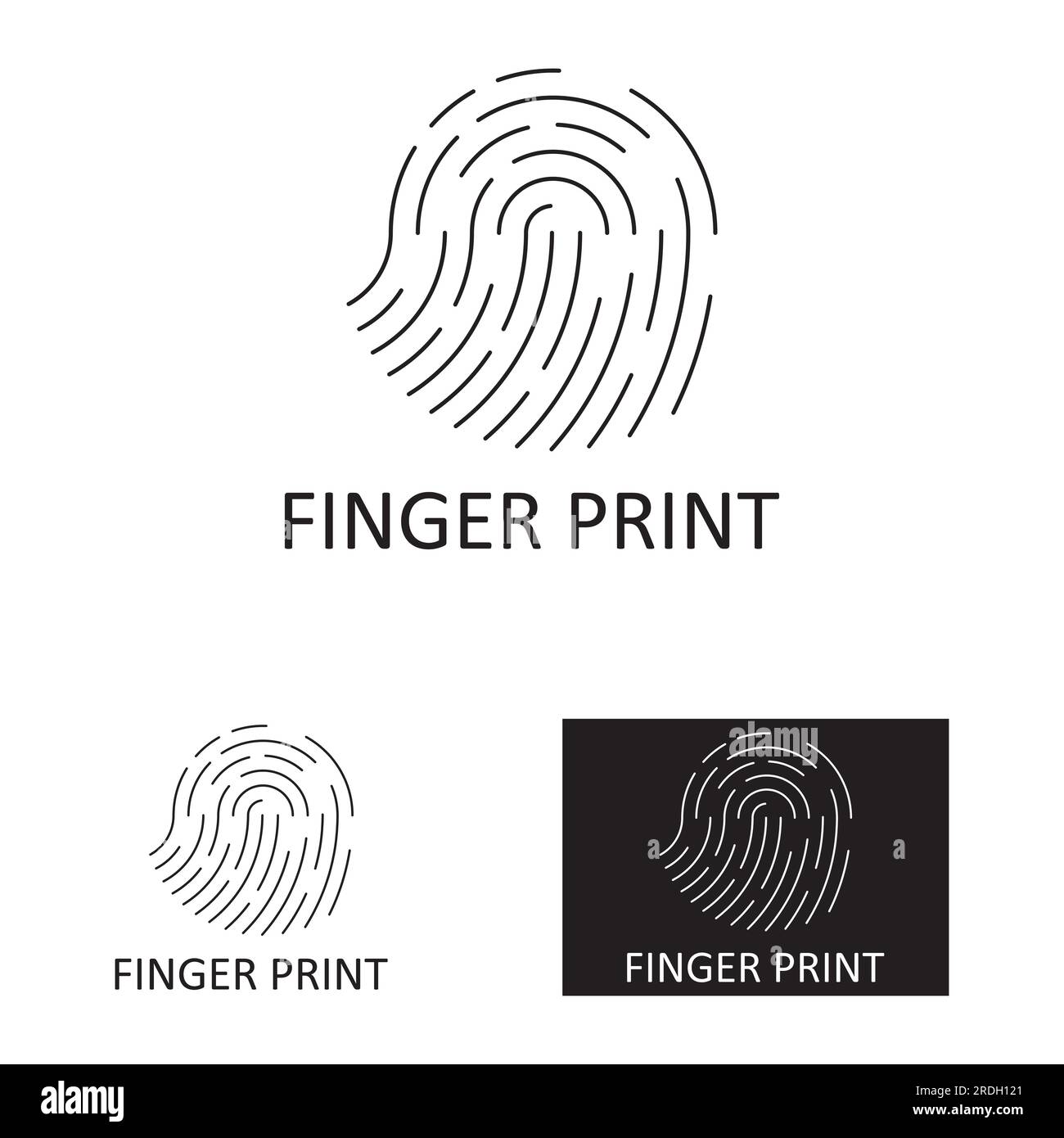 fingerprint icon, with simple and modern logo illustration Stock Vector ...