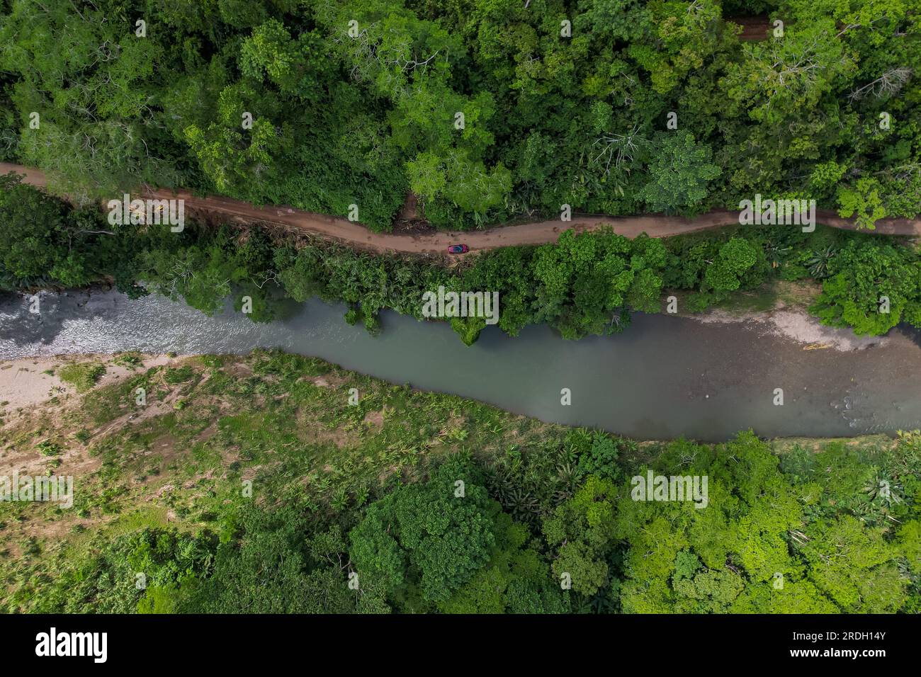 Beautiful aerial view of the Costa Rica Rainforest in the Talamanca ...