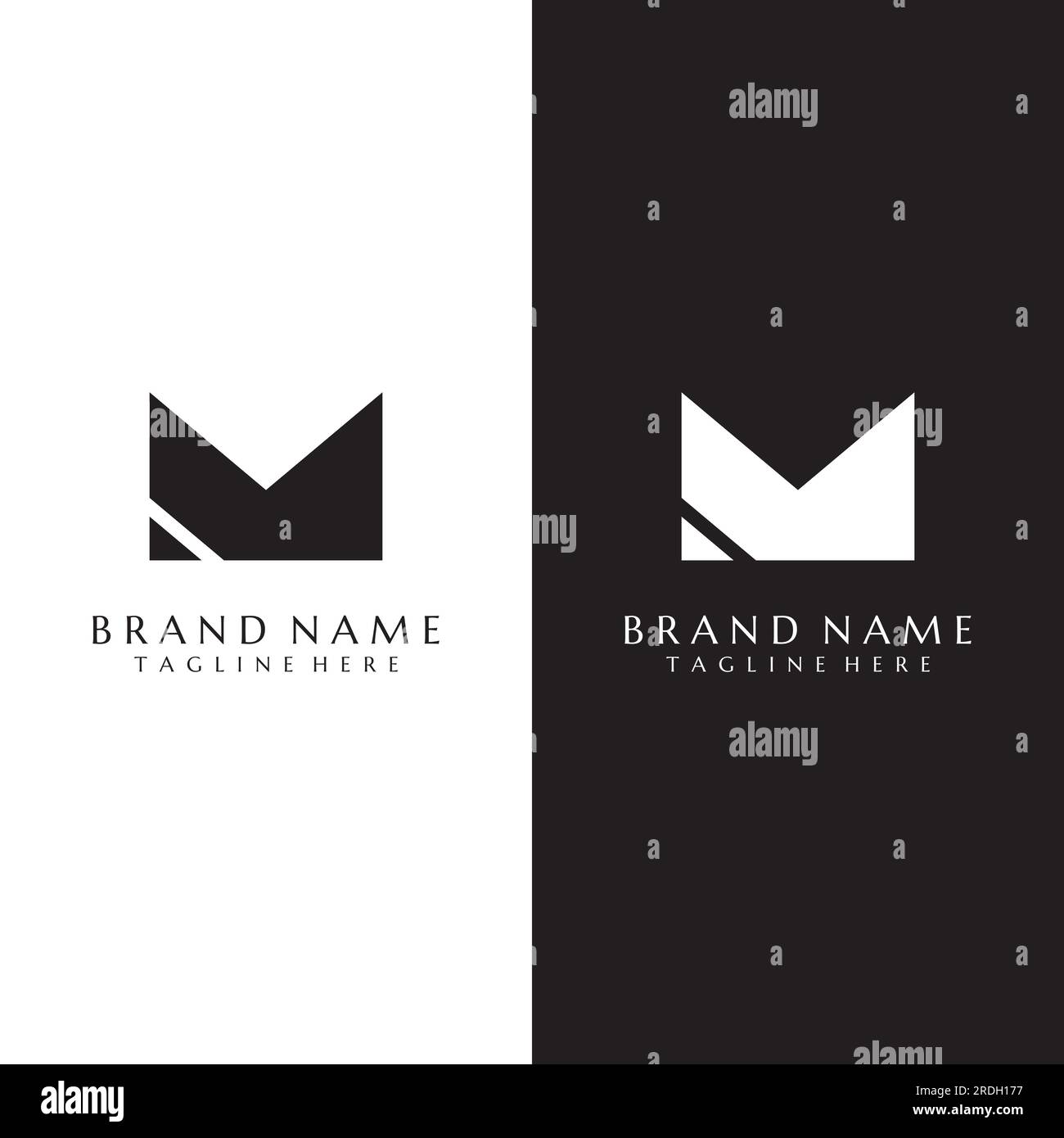 Abstract initial logo minimalist letter M element.Symbol of modern ...