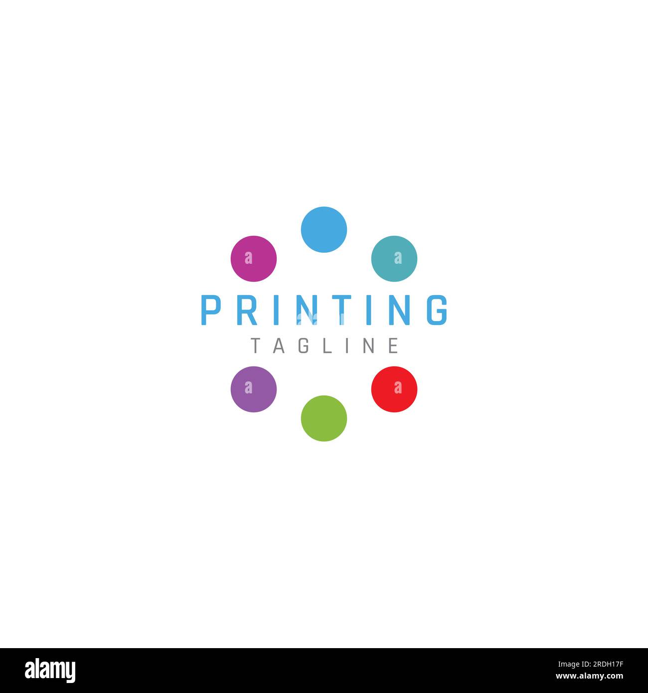 Abstract colorful logo digital printing, printing services, media ...