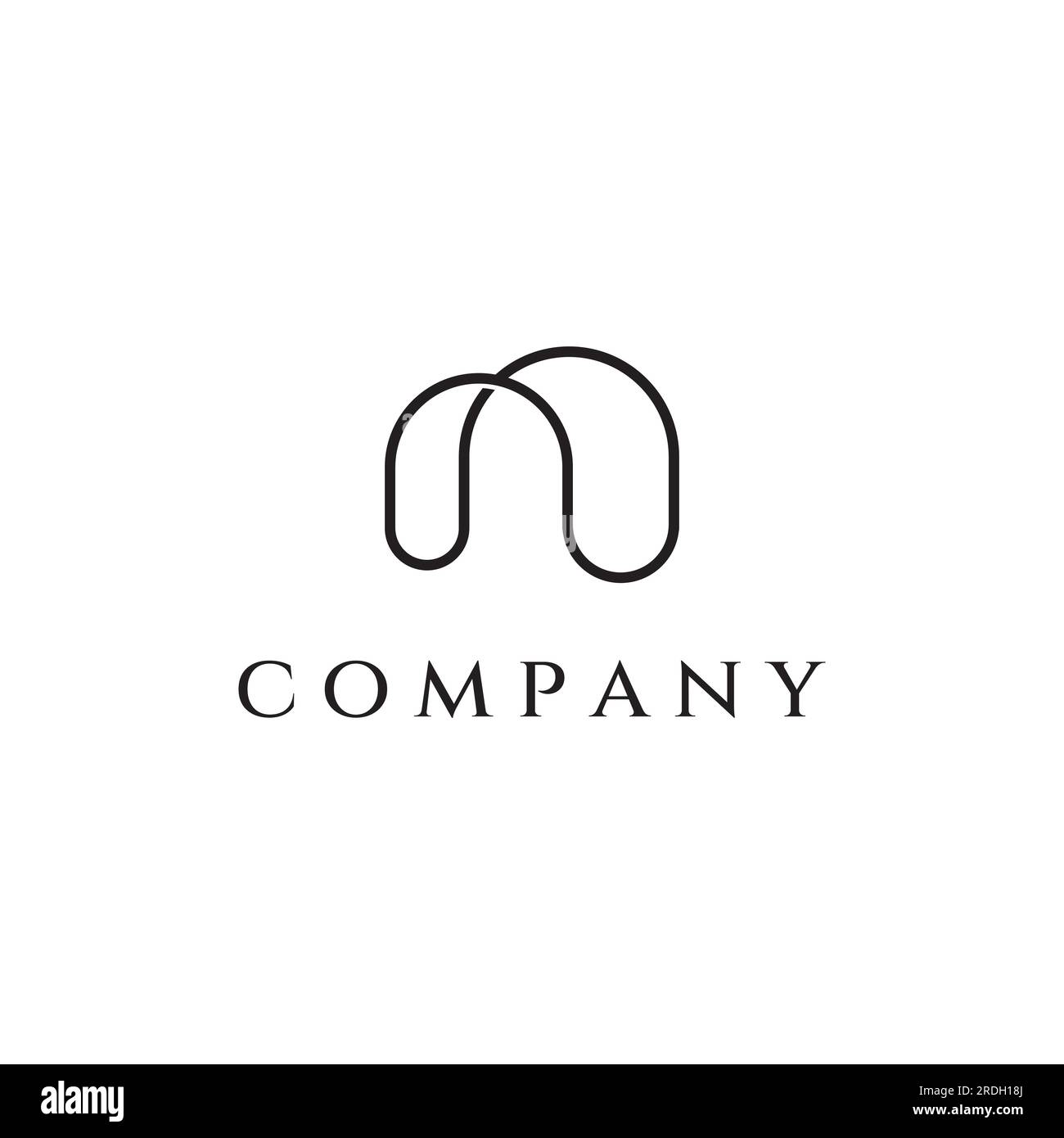 Abstract element of arch line vector logo, for the construction of ...