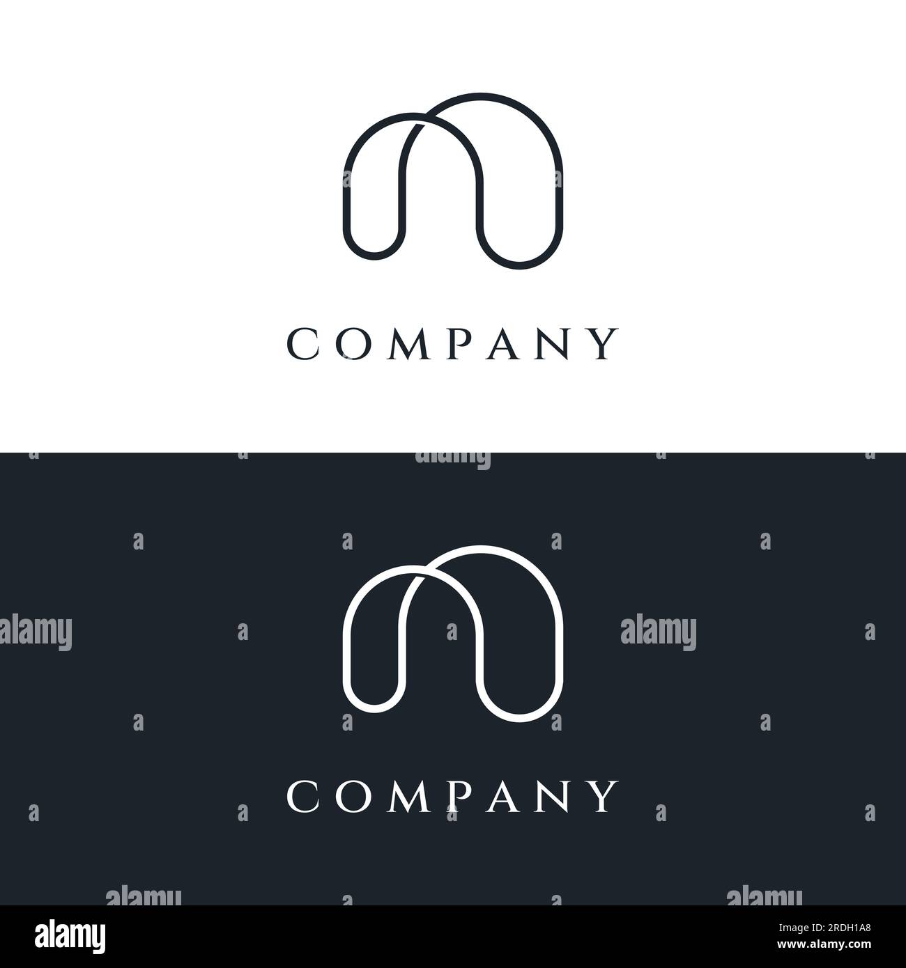 Abstract element of arch line vector logo, for the construction of ...