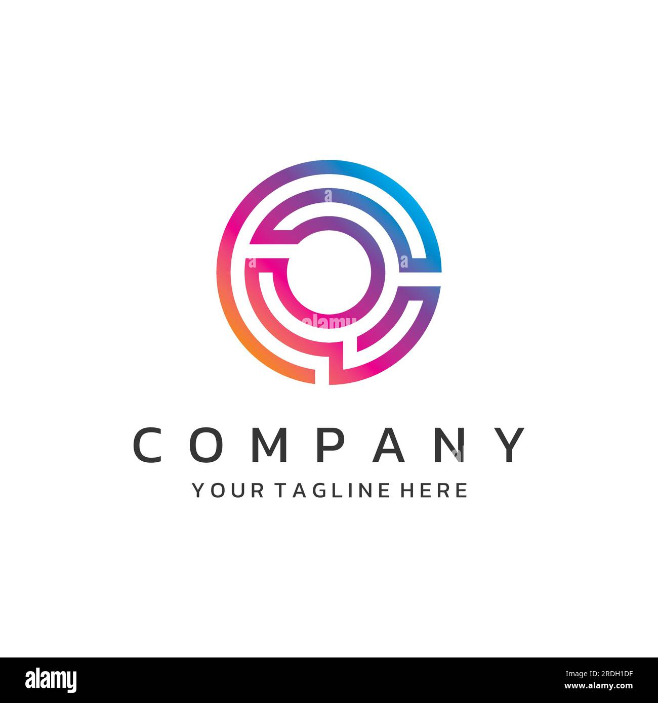 Abstract logo elements Initial letter O.Symbol of minimalist and modern ...