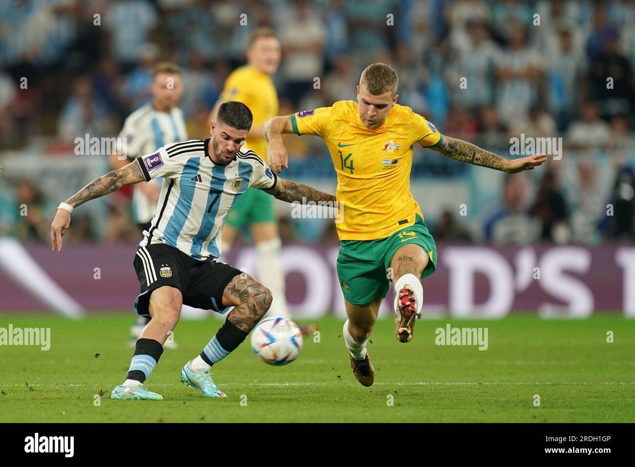 Al Rayyan, Qatar, 3, Dicember, 2022. Rodrigo de Paul from Argentina in ...