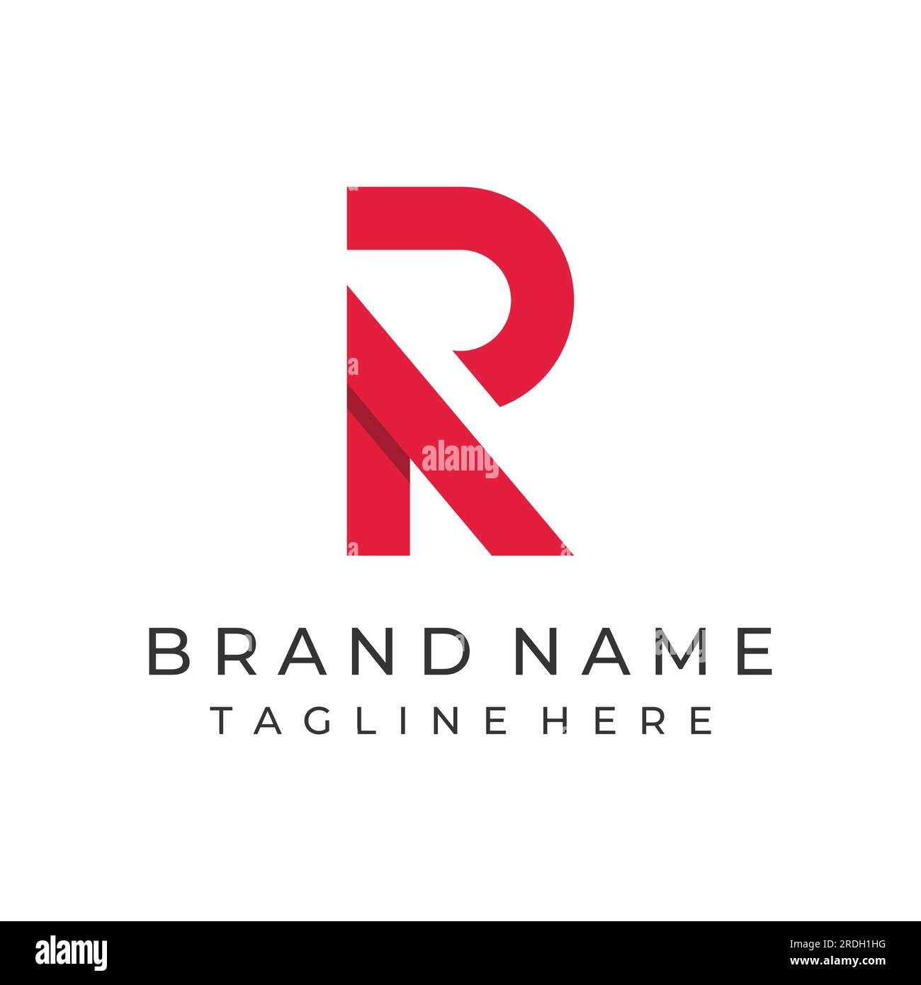 Initial letter R logo with geometry and monogram. Minimalist, modern ...