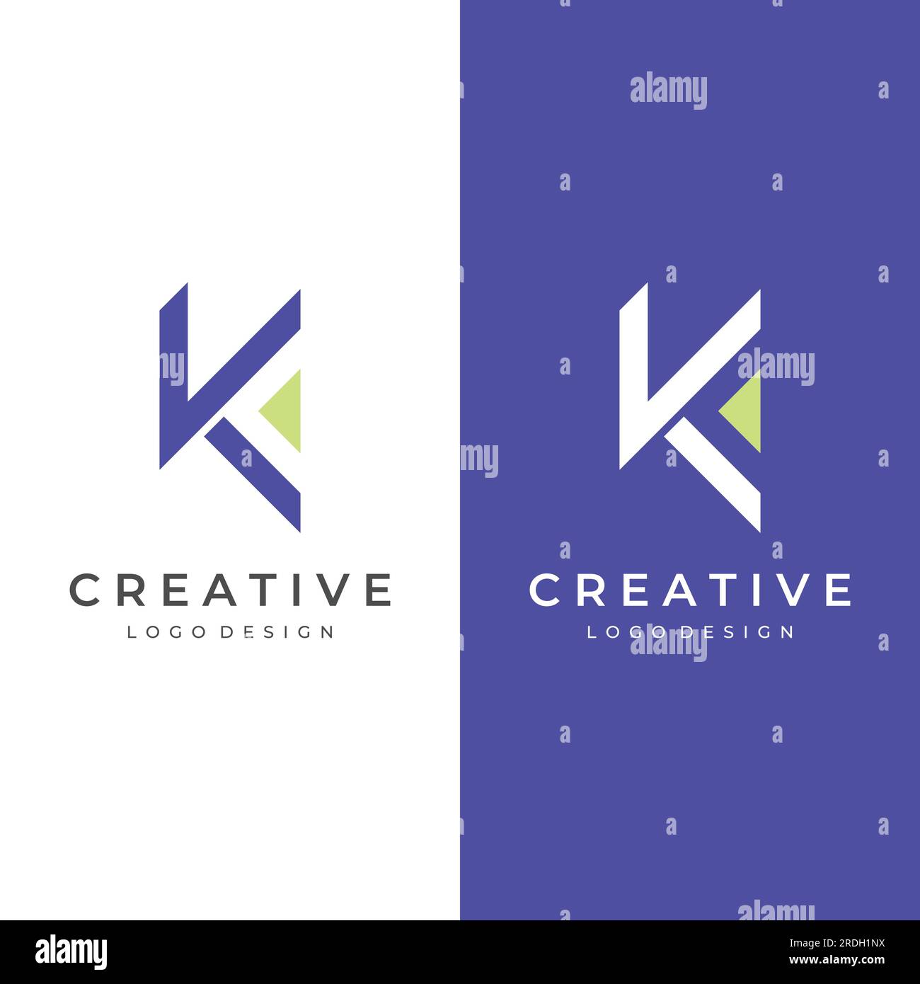 Abstract initial logo letter k with monogram concept Stock Vector Image ...