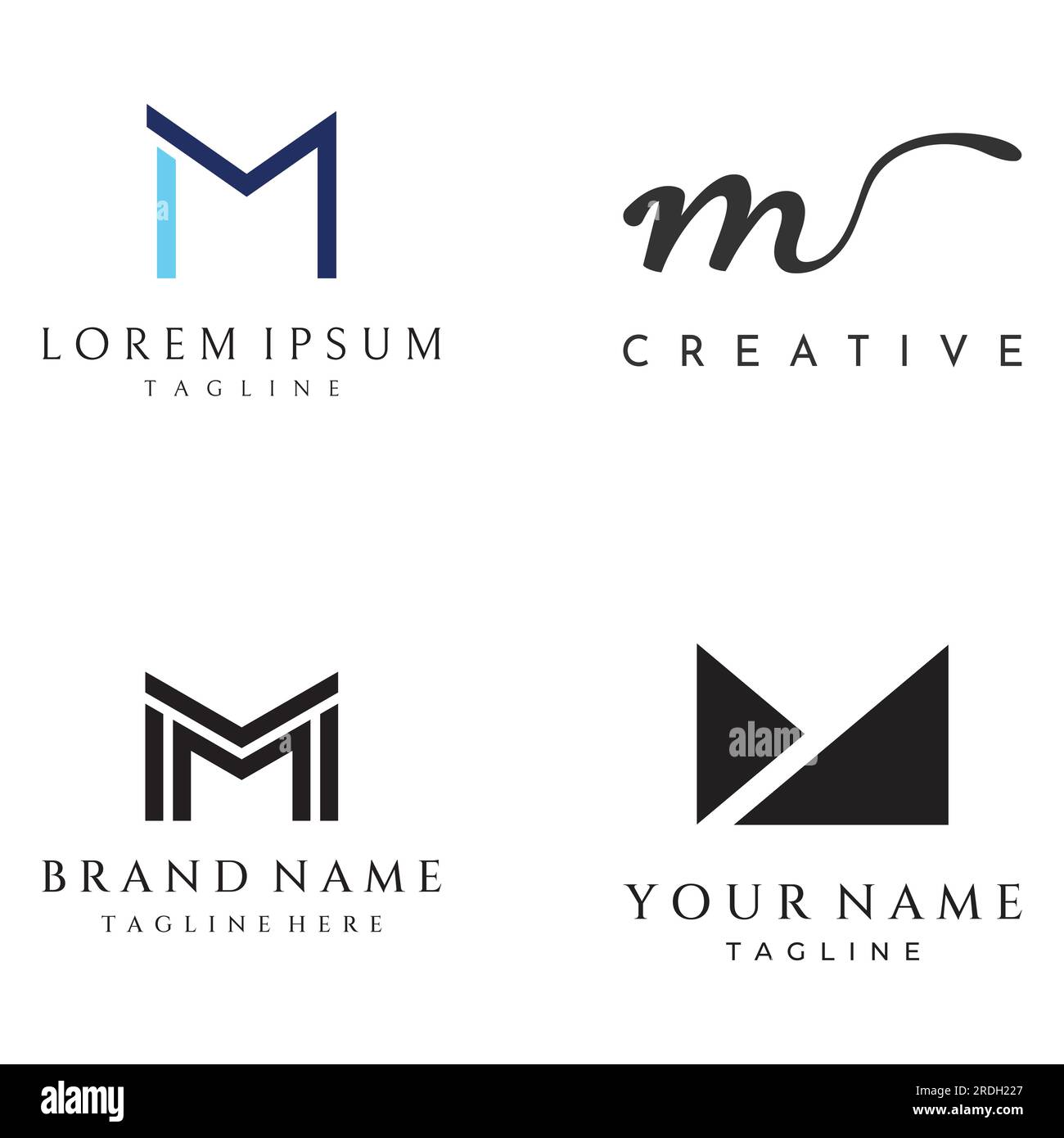 Abstract initial logo minimalist letter M element.Symbol of modern ...