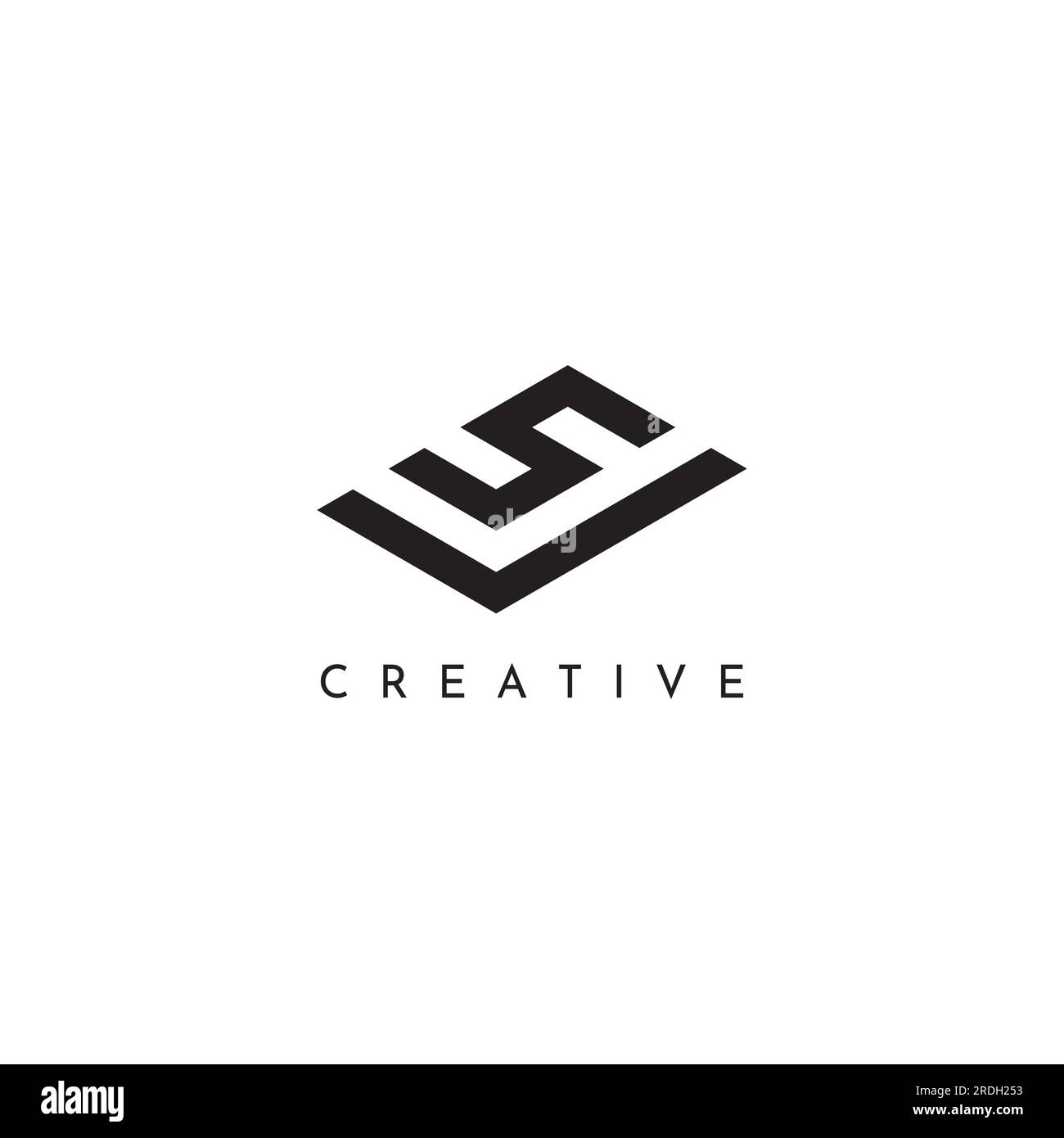 Abstract logo initial letter s element with geometry. Modern and ...
