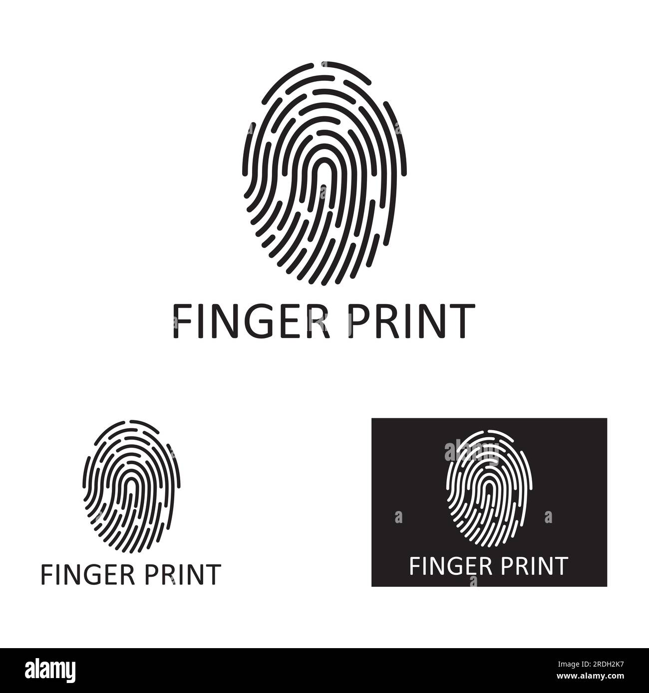 fingerprint icon, with simple and modern logo illustration Stock Vector ...