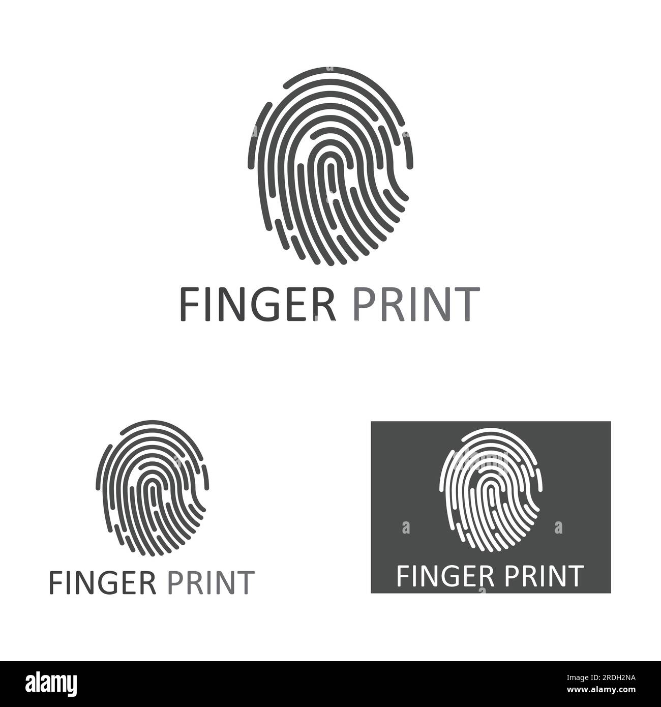 fingerprint icon, with simple and modern logo illustration Stock Vector ...