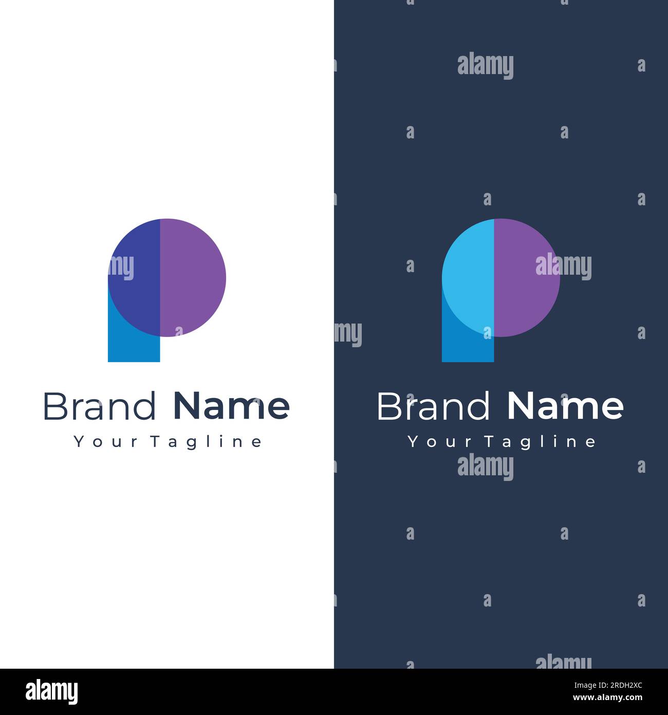 Abstract logo element initial letter P monogram. A luxurious, elegant ...