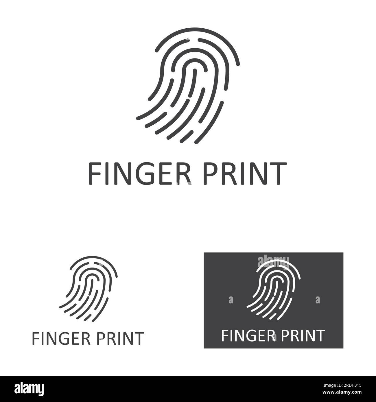 fingerprint icon, with simple and modern logo illustration Stock Vector ...