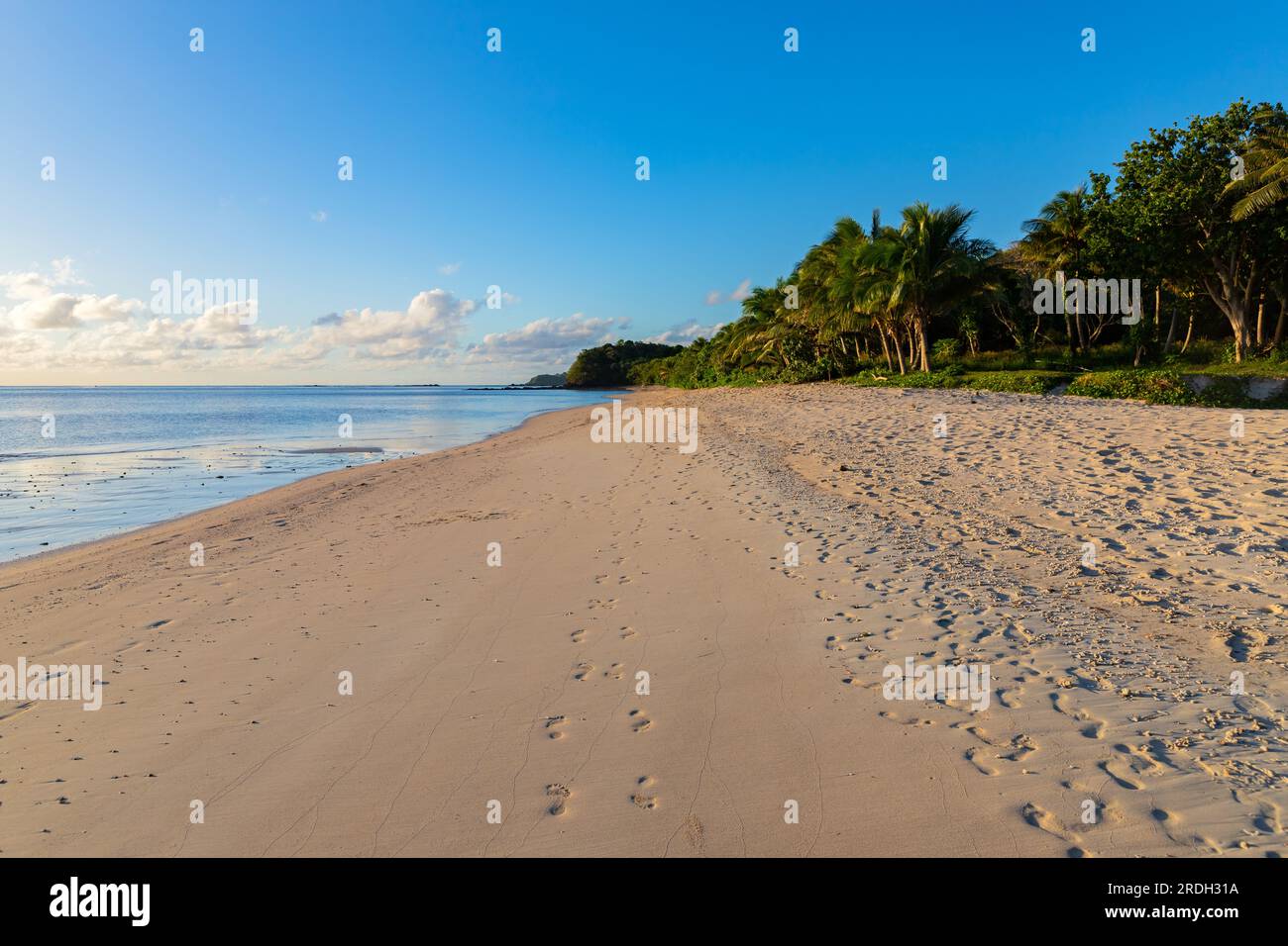 View of Blue Lagoon beach in Nacula Island, Yasawa Islands, Fiji Stock ...