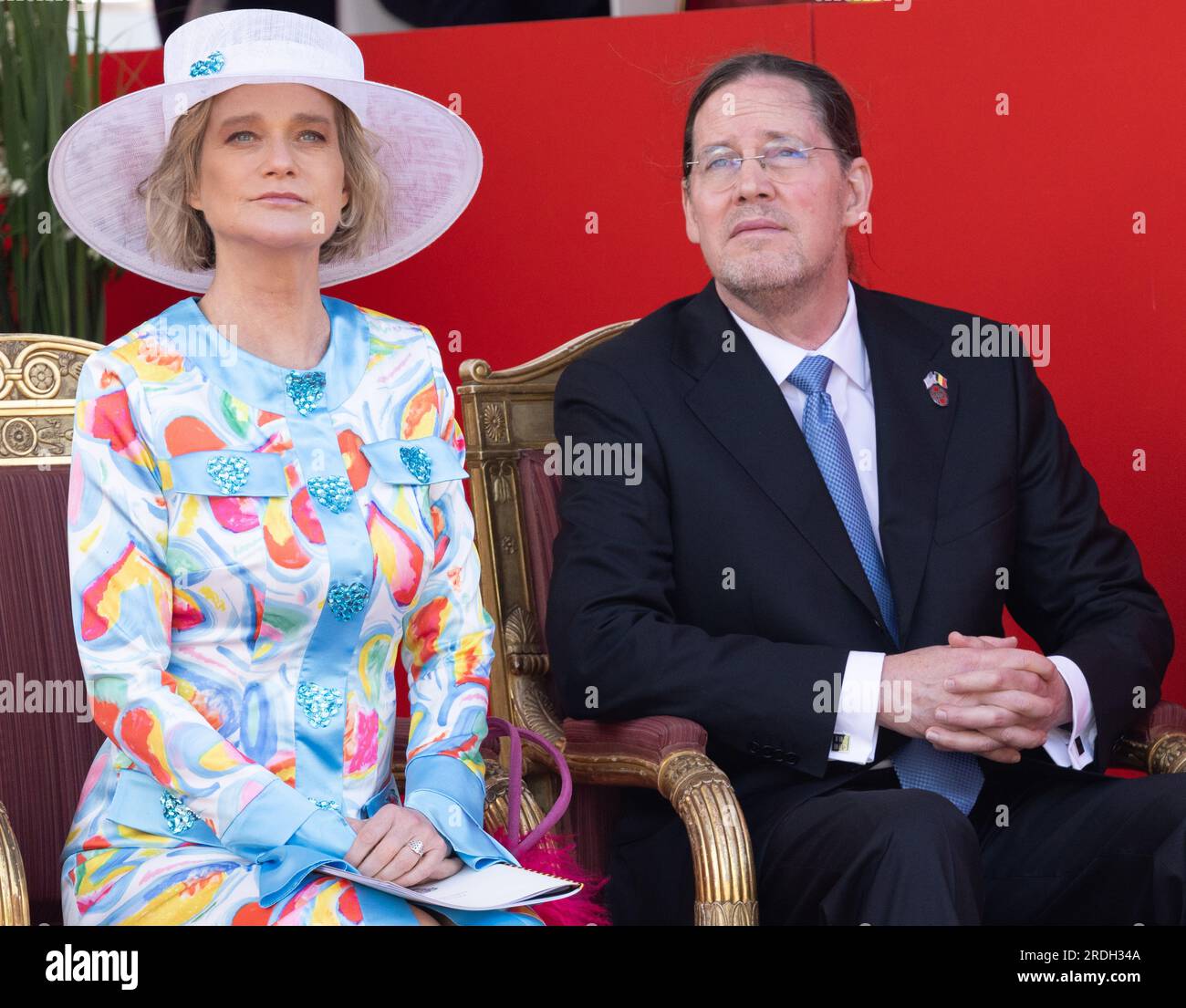 Brussels, Belgium. 21st July, 2023. Princess Delphine Boel's and ...