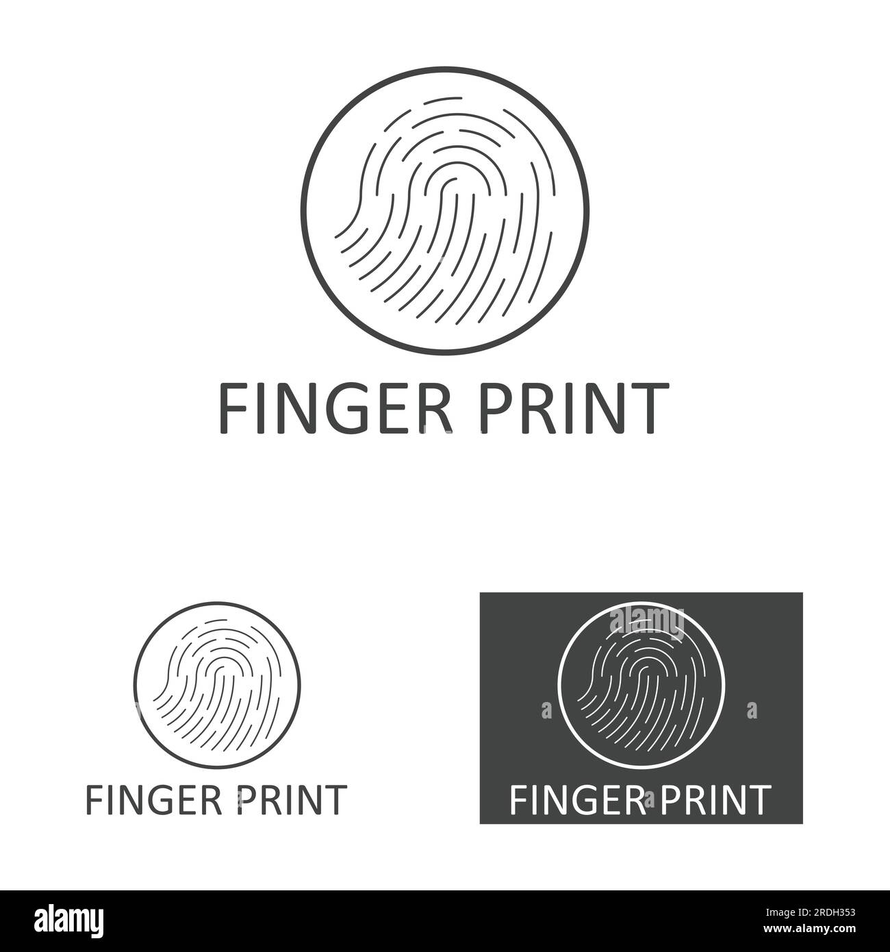 fingerprint icon, with simple and modern logo illustration Stock Vector ...