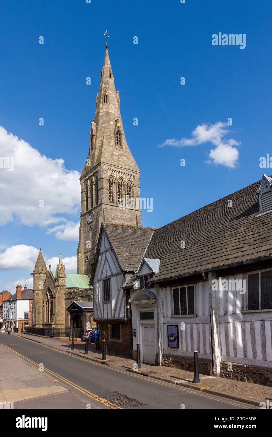 Leicester Cathedral and Guild Hall, Leicester, England, UK Stock Photo ...