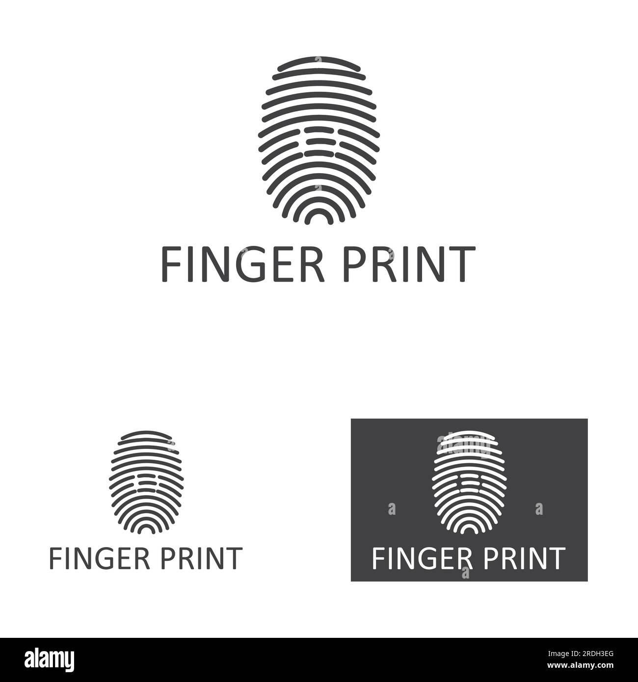 fingerprint icon, with simple and modern logo illustration Stock Vector ...